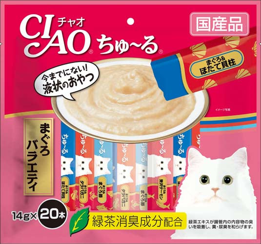 CIAO CHURU 金槍魚混合系列 肉泥 14g x 20條 – 喵萬歲 CAT HURRAY